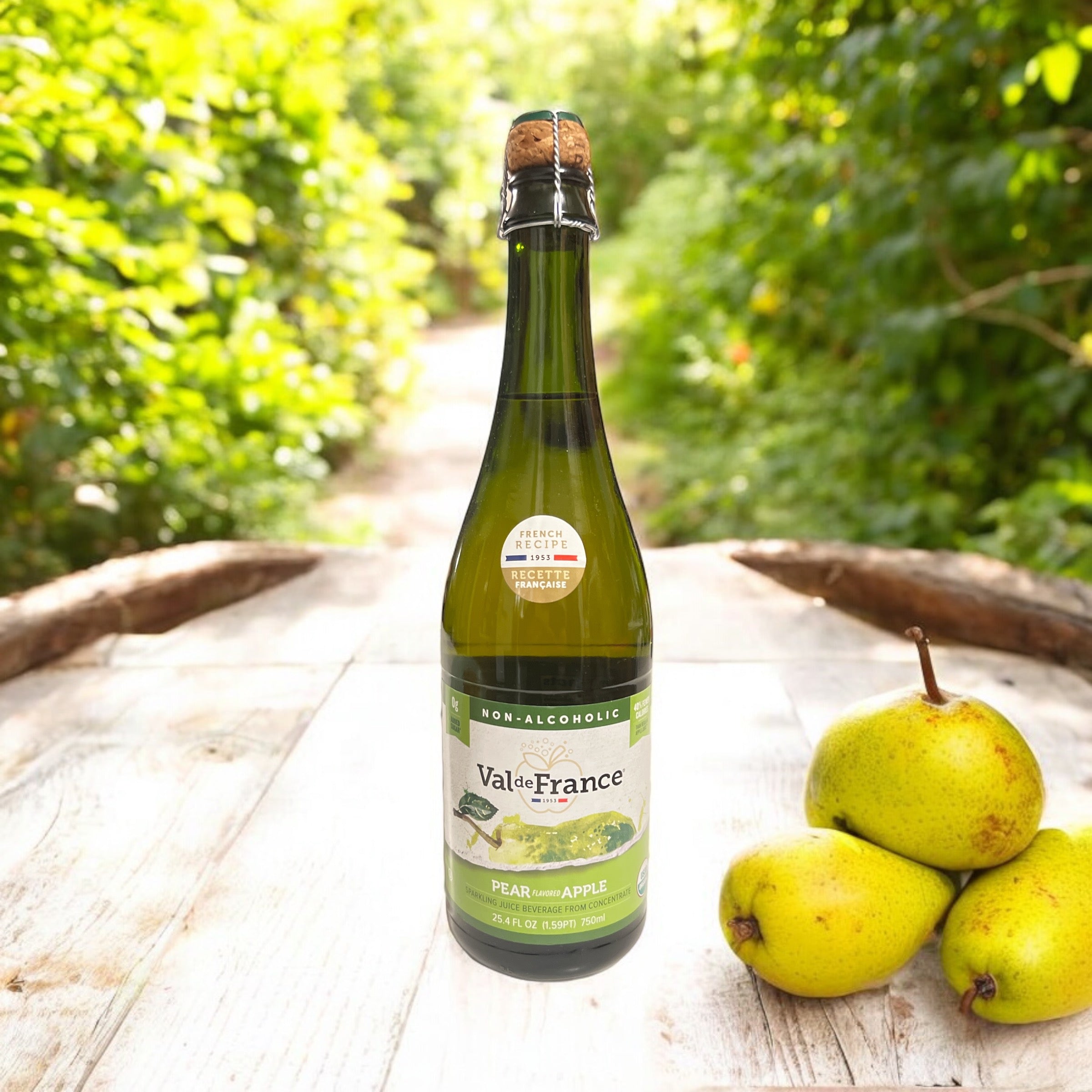 Val de France Organic Sparkling Pear & Apple Juice 25.4 fl oz (750 ml ...