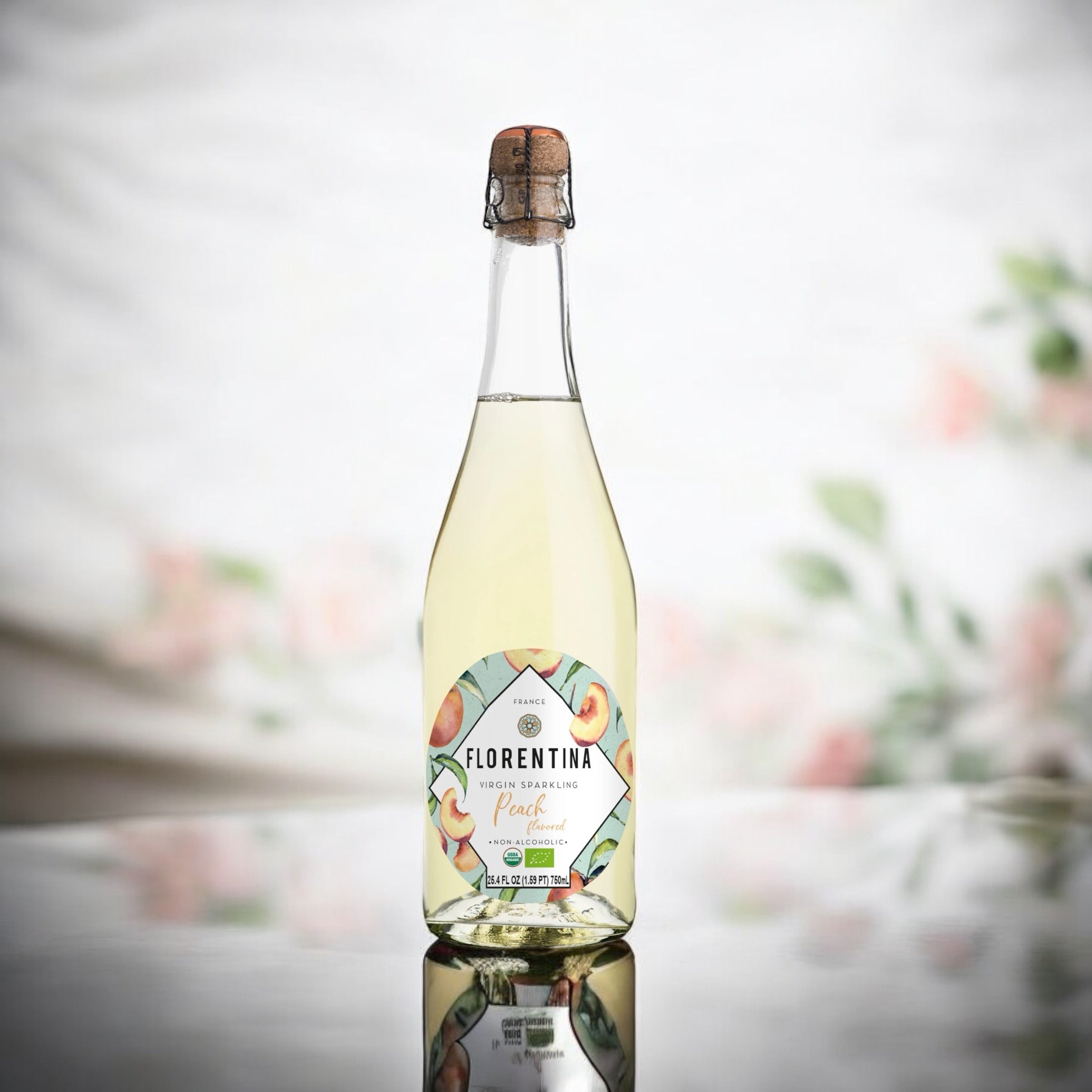Florentina Organic Virgin Sparkling Peach Bellini Spritz, 25.4 fl. oz ...