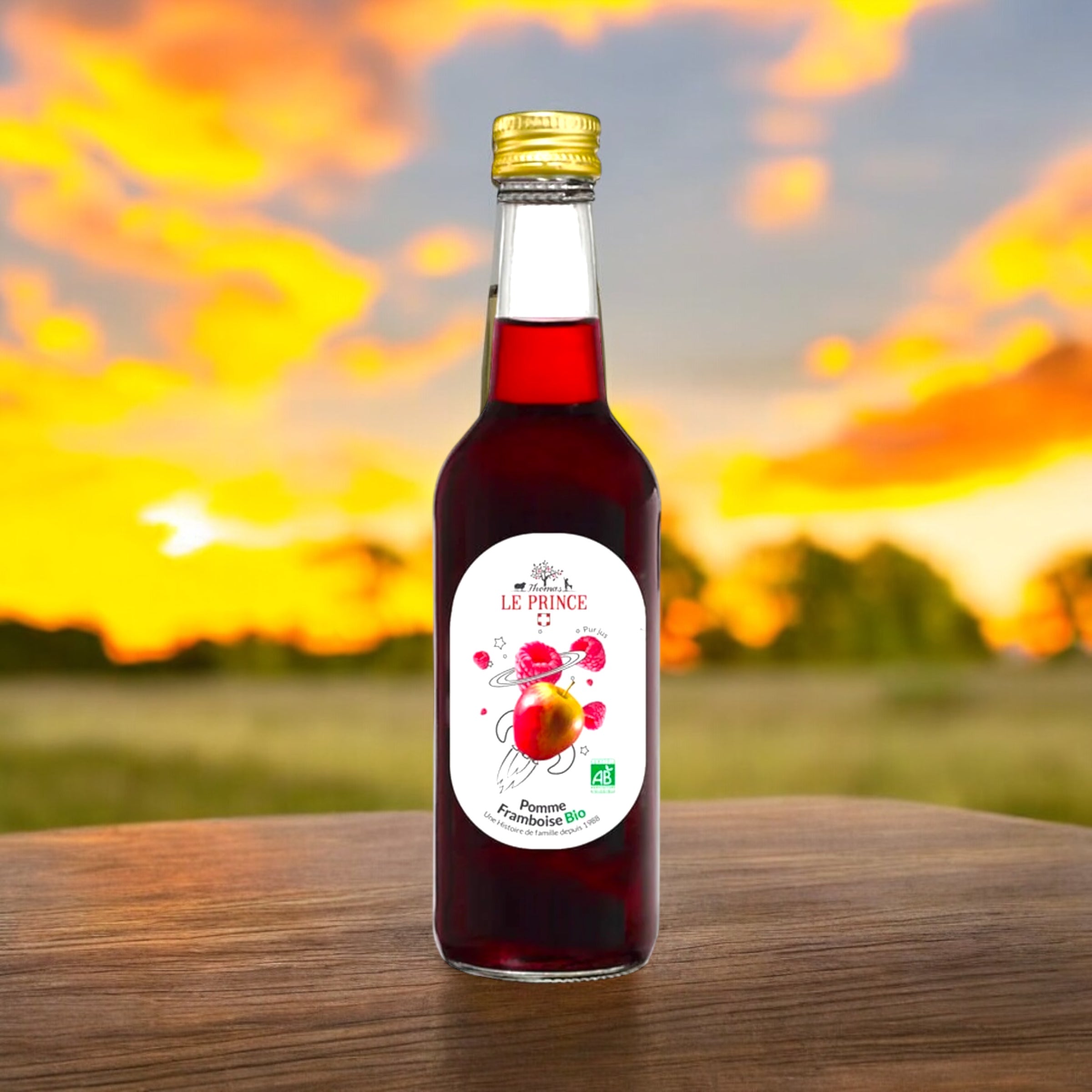 French Organic Apple Raspberry Premium Juice Thomas Le Prince 11.1 fl ...
