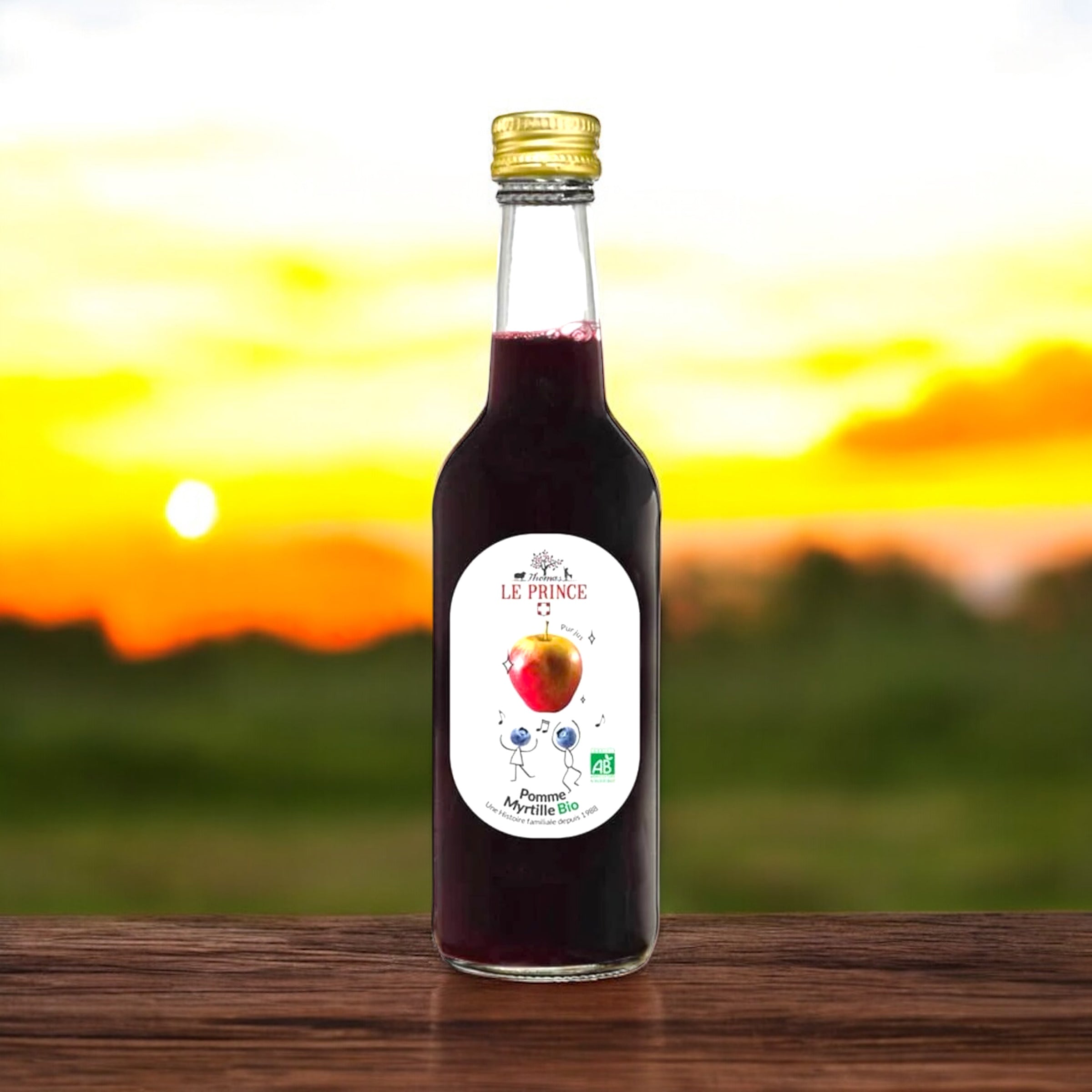 French Organic Apple Blueberry Premium Juice Thomas Le Prince 11.1 fl ...