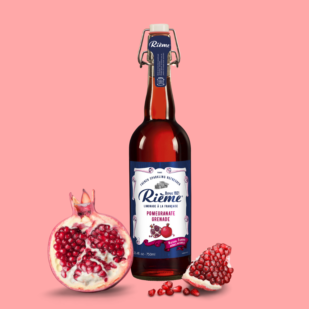 Rieme French Sparkling Pomegranate Lemonade, 25.4 fl oz (750 ml ...