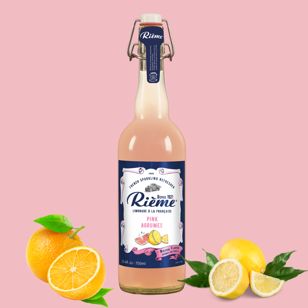 Rieme French Sparkling Pink Agrumes Citrus Mix Lemonade, 25.4 fl oz (7 ...